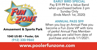 Early Bird Special, Annual Pass, Fun Zone Sports & Amusement Park ...
