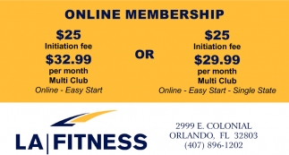 Online Membership LA Fitness Orlando FL