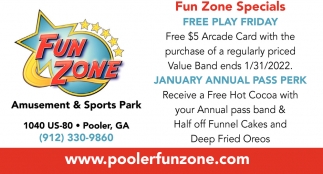 Fun Zone Specials, Fun Zone Sports & Amusement Park, Pooler, GA