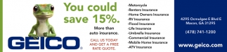 You Could Save 15%, GEICO - Macon, Macon, GA