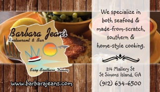 We Specialize in Both Seafood & Made-From-Scratch, Southern & Home ...