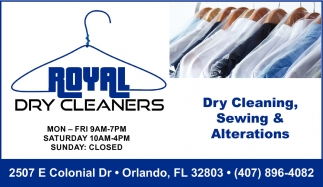 Dry Cleaning, Sewing & Alterations, Royal Dry Cleaners, Orlando, FL