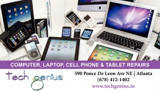 Computer, Laptop, Cell Phone & Tablet Repairs, Tech Genius, Atlanta, GA