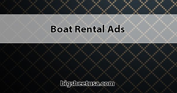 Boat Rental Ads